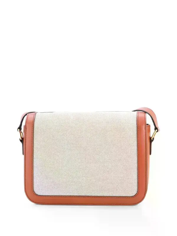 Celine Triomphe Shoulder Bag In Canvas And Leather