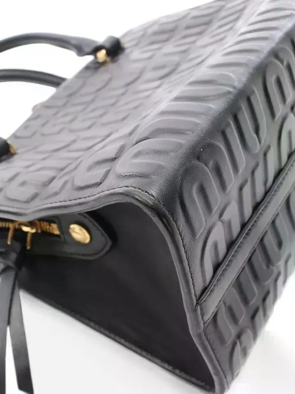 Miu Miu Embossed Logo Leather Handbag