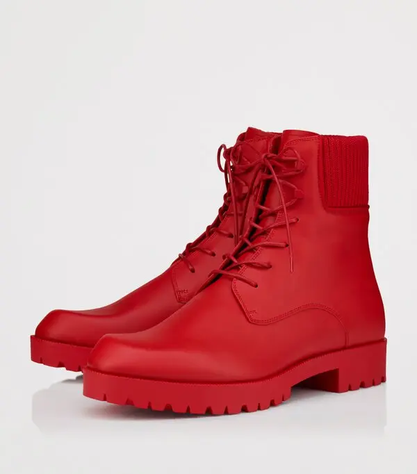 CHRISTIAN LOUBOUTIN Trapman Leather Lace-up Boots