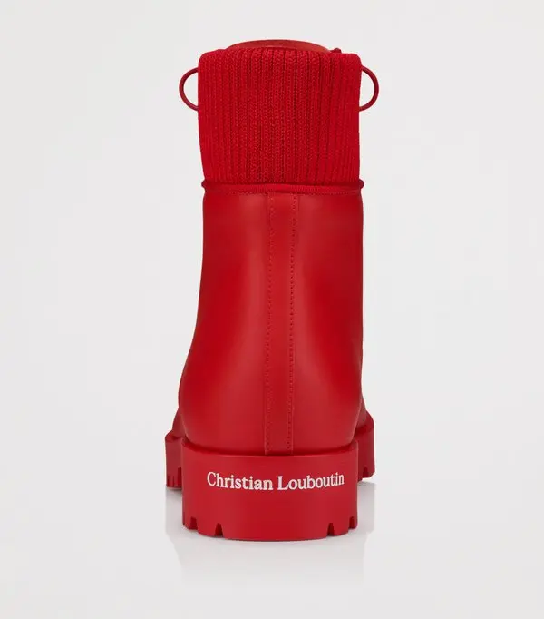 CHRISTIAN LOUBOUTIN Trapman Leather Lace-up Boots