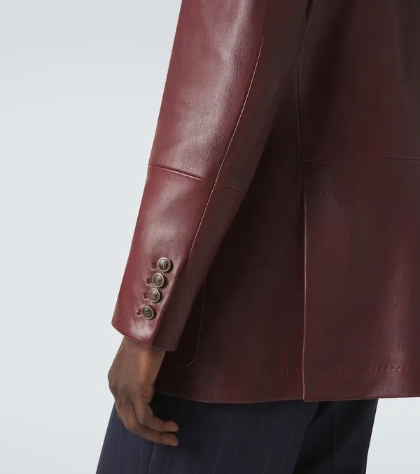 Brunello Cucinelli Leather Field Jacket