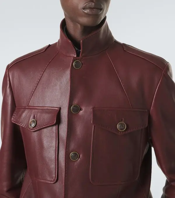 Brunello Cucinelli Leather Field Jacket