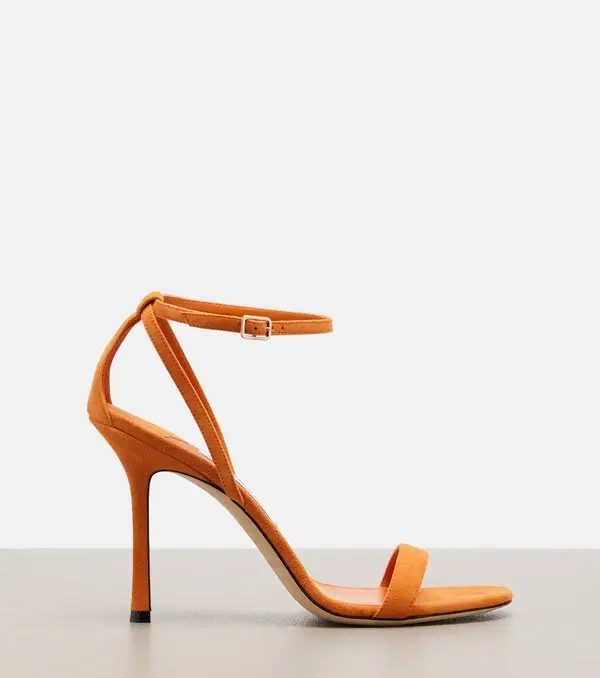 JIMMY CHOO Moza Suede Sandals - Orange