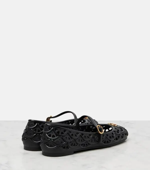 Valentino Garavani Mary Jane Flats - Black