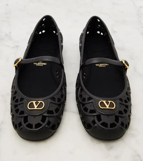 Valentino Garavani Mary Jane Flats - Black