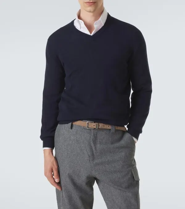 Brunello Cucinelli Cashmere V-neck Pullover
