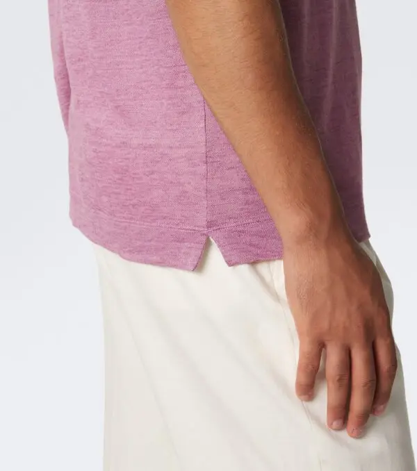 Zegna Linen Polo Shirt - Pink