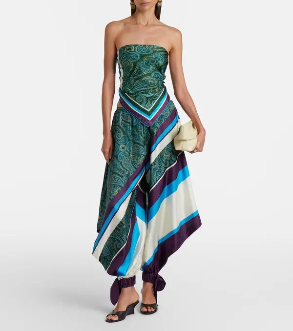 ALEMAIS Joni Printed Silk Twill Scarf