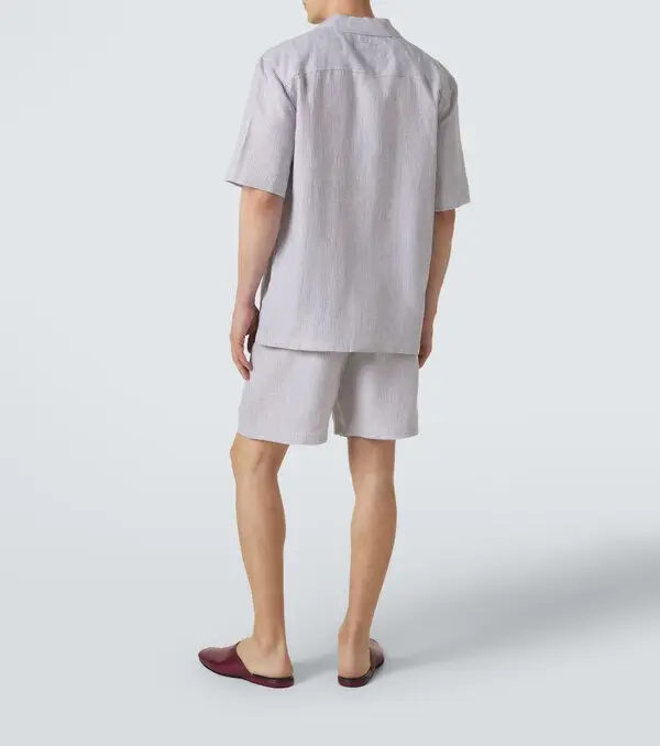 Zegna Striped Linen Pajamas
