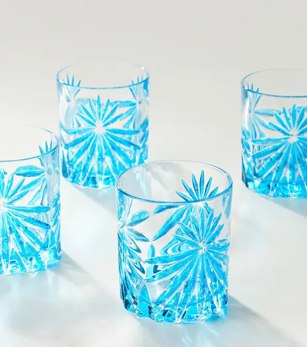 LES-OTTOMANS Set Of 4 Crystal Tumblers