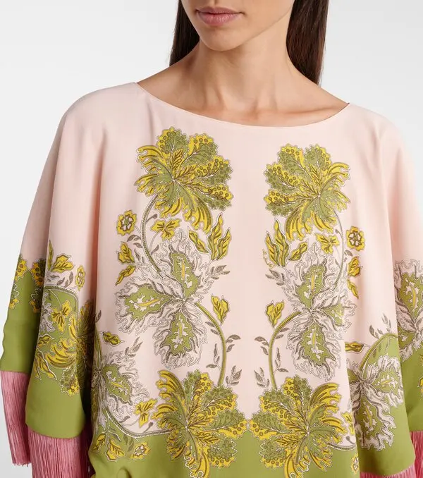 La DoubleJ Swathe Placée Reversible Satin Poncho