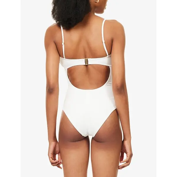 Zimmermann Frill Plunge Swimsuit - Ivory