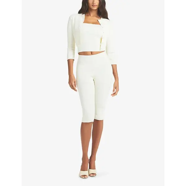 SKIMS Refined Knit Cropped Cardigan - Egret