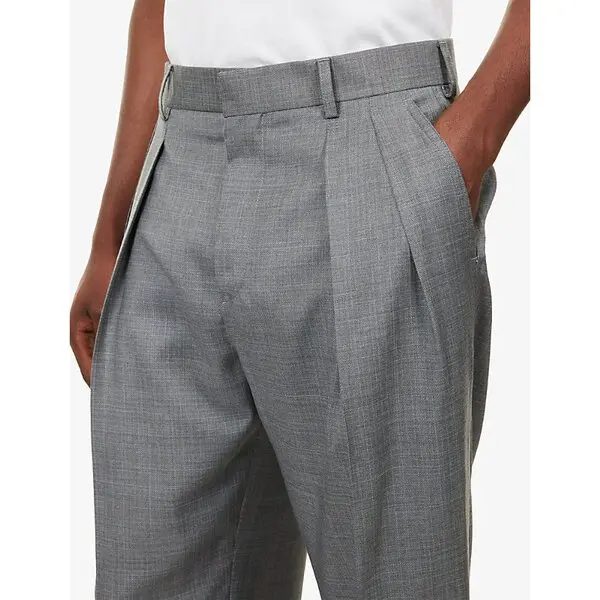 Paul Smith Pleated Straight-leg Wool Trousers