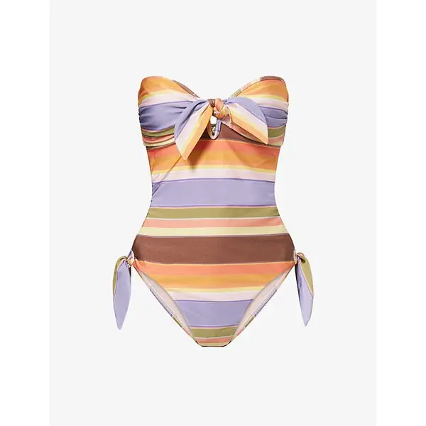 Zimmermann Solstice Scarf Tie Swimsuit - Multi