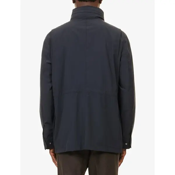 OSCAR JACOBSON M65 High-neck Woven Field Jacket - Navy