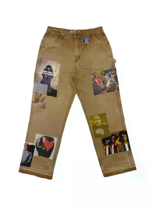 BETTER WITH AGE Patchwork Carpenter Trousers - Neutrals