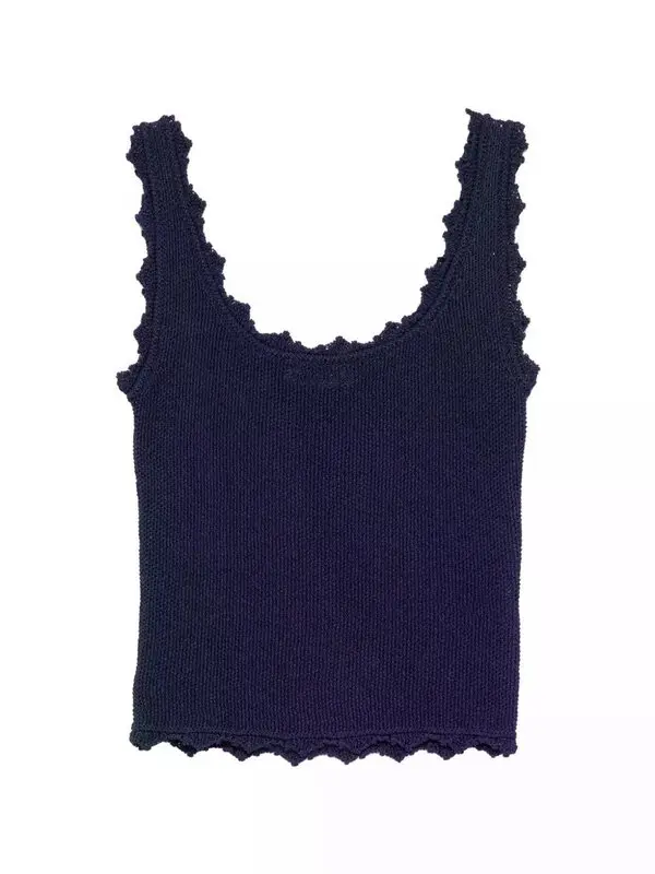 LOW CLASSIC Lace-edge Knitted Top