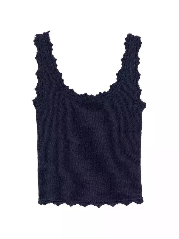 LOW CLASSIC Lace-edge Knitted Top