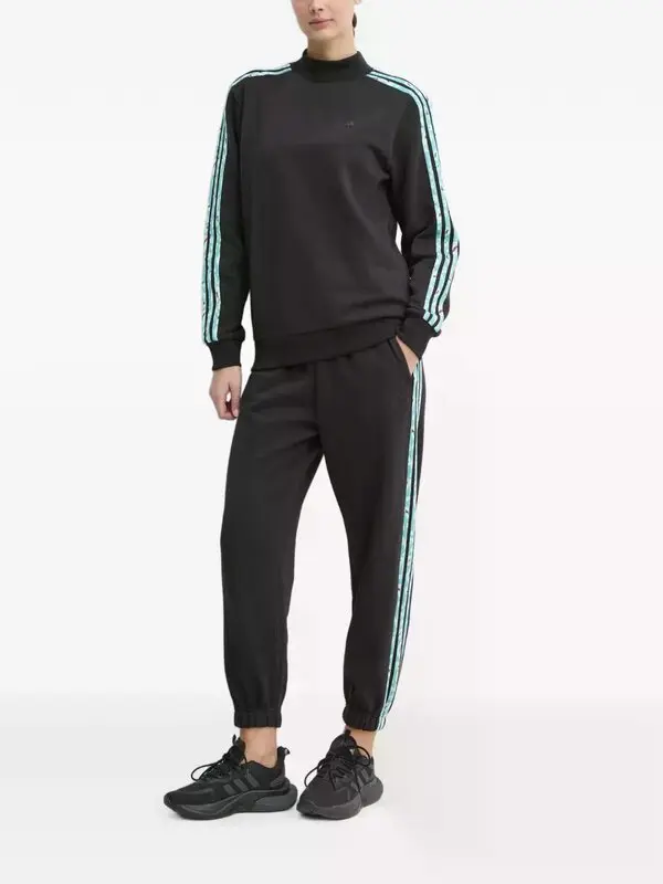 Adidas Essentials 3-stripes Sweatshirt With Animal Print Detail