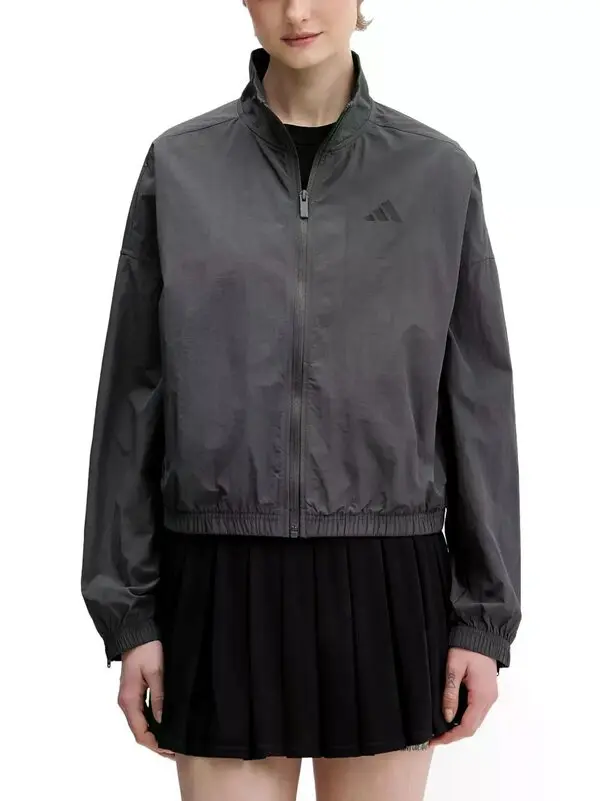 Adidas City Logo-print Zip-up Jacket - Grey
