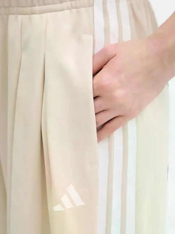 Adidas Pleated Trousers With 3-stripes Detail