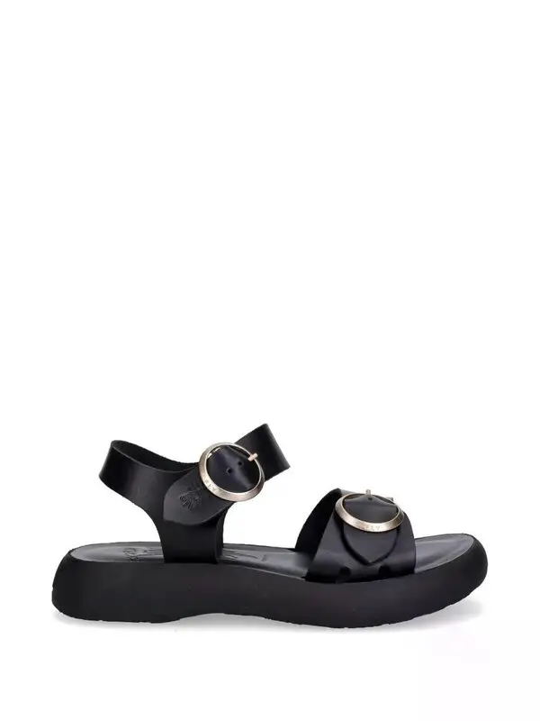 Fly London Buckle-fastening Leather Sandals - Black