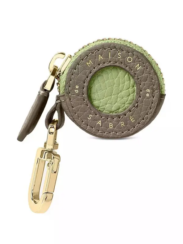 MAISON DE SABRE Leather Air Tag Charm - Grey