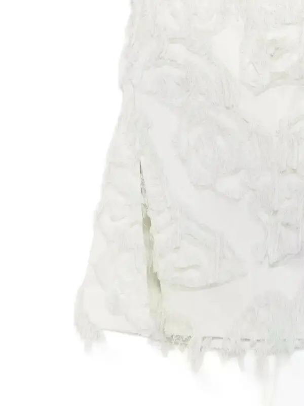 Studio Nicholson Sleeveless Boat Neck Top With Fringed Detailing - Green