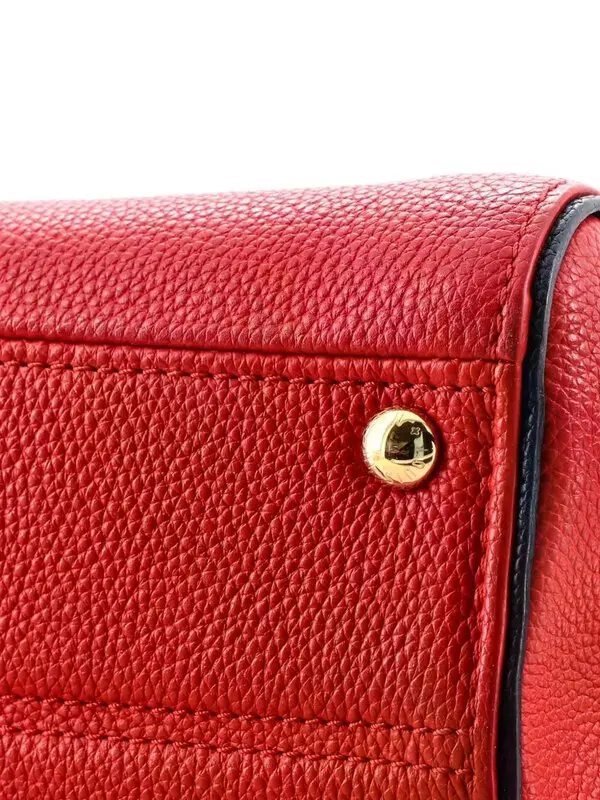 LOUIS VUITTON Double V Handbag In Calfskin And Monogram Canvas - Red