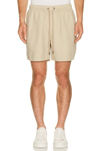 Onia Air Linen Pull On Short 6 - Dune
