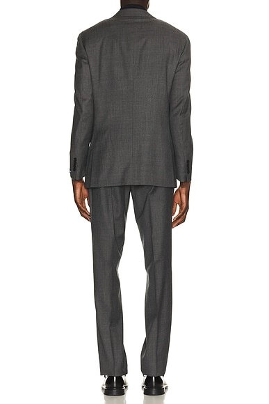 Polo Ralph Lauren 2-button Single Breasted Sharkskin 2-piece Suit - Medium Grey Multi
