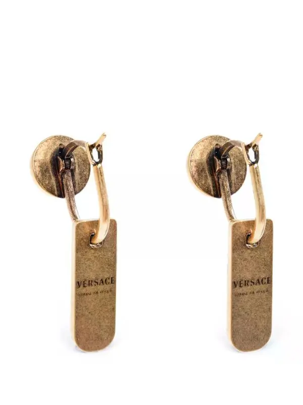 Versace Medusa Plaque Drop Earrings
