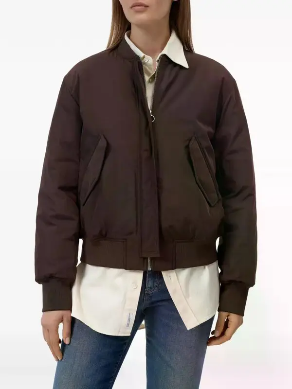 Closed Logo-patch Bomber Jacket - Brown