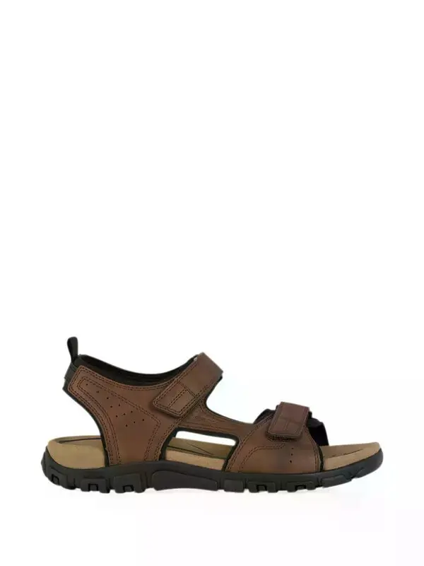 Geox Strada Perforated Touch-strap Sandals - Brown