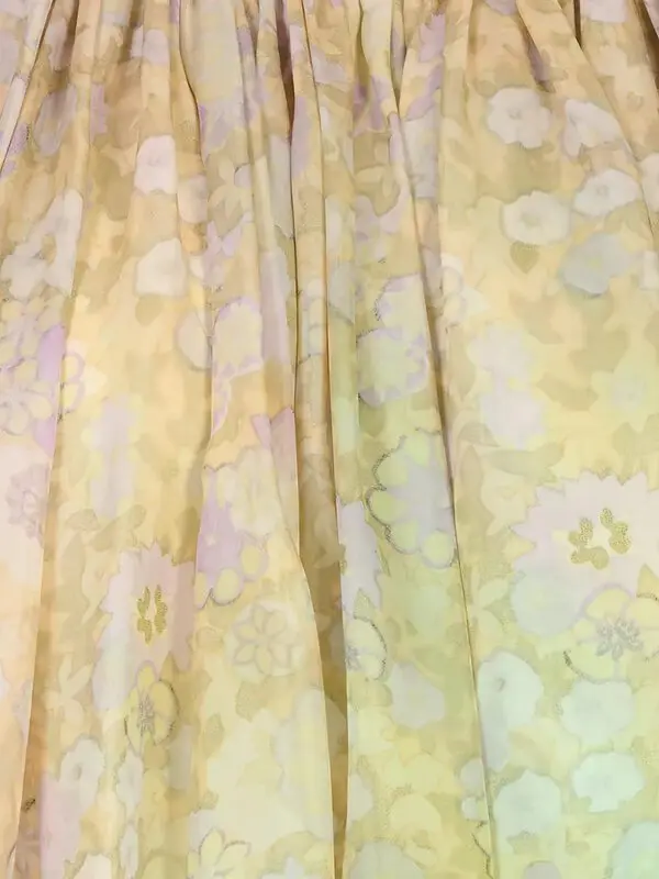 Chloé Floral-print Ruffled Mini Dress - Neutrals