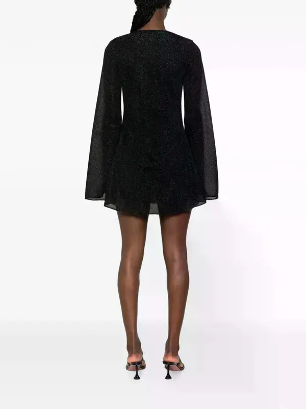 Oseree Lumière Embellished V-neck Mini Dress