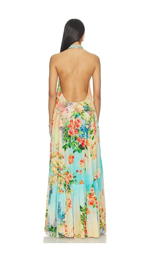 Hemant & Nandita Floral Print Maxi Dress