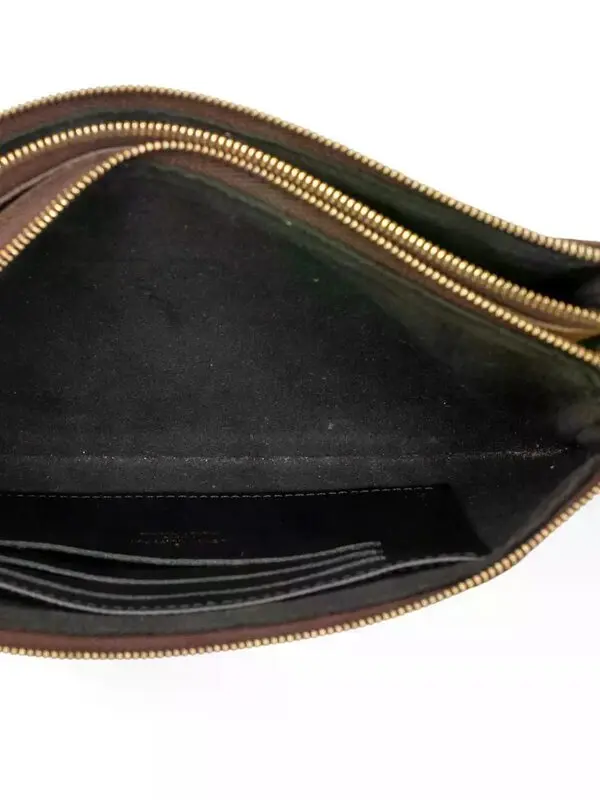 LOUIS VUITTON Monogram Giant Reverse Double Zip Pochette Crossbody Bag