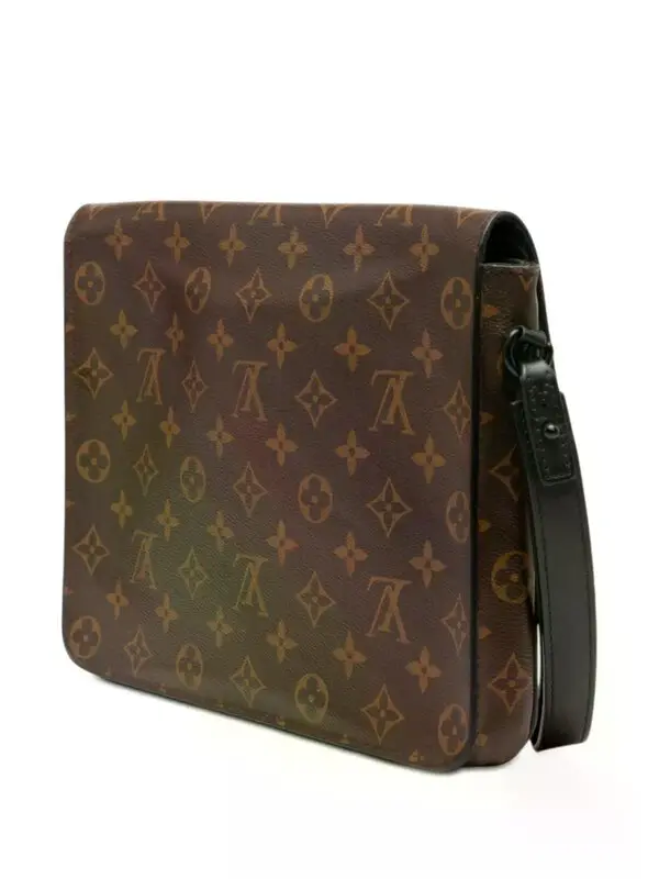 LOUIS VUITTON Monogram Macassar S Lock A4 Pouch Clutch Bag - Brown