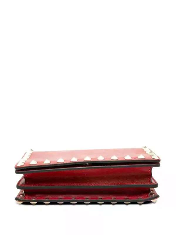 Valentino Garavani Leather Rockstud Chain Pouch Crossbody Bag