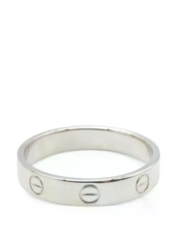 Cartier 18k White Gold Polished Love Ring - Silver