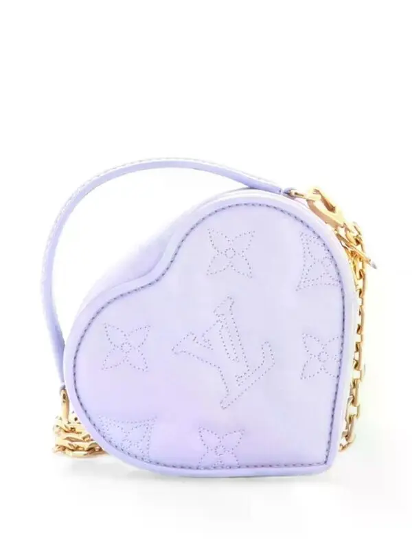 LOUIS VUITTON Pop My Heart Pouch Bag Bubblegram Leather Crossbody Bag - Purple