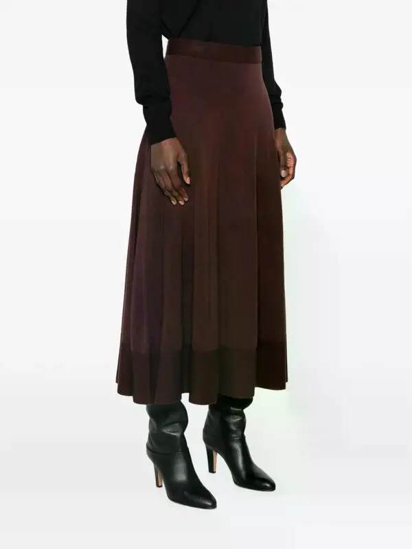 SERGIO MORETTI FIRENZE Fine-knit Flared Skirt
