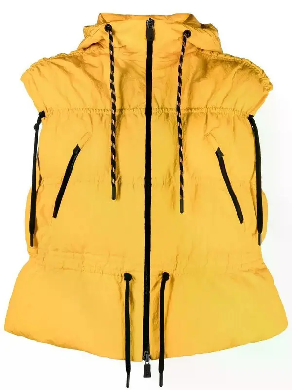 Herno Feather-down Hooded Gilet - Orange