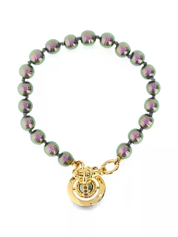 VIVIENNE WESTWOOD Aleksa Orb-pendant Embellished Bracelet - Gold