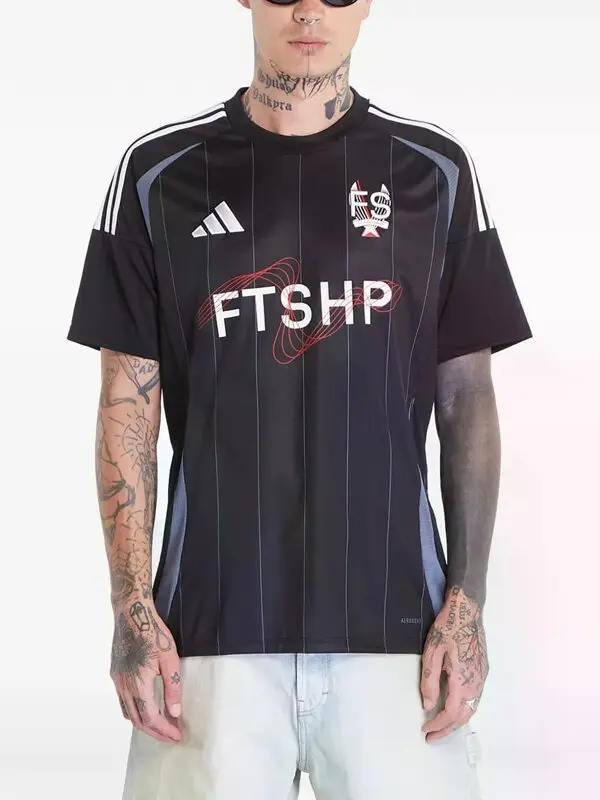 Adidas X Footshop Euro 96 Pinstripe T-shirt - Black
