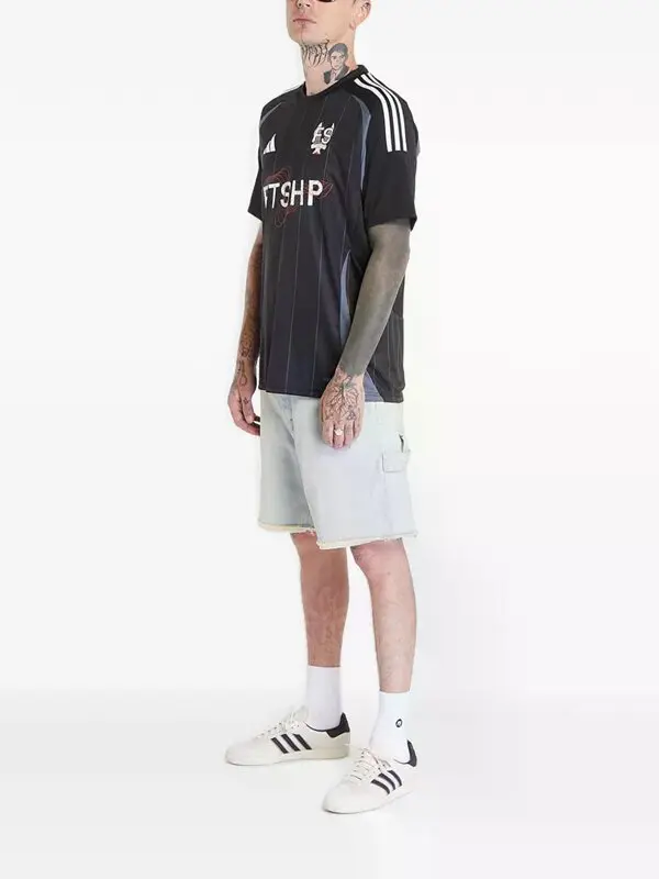Adidas X Footshop Euro 96 Pinstripe T-shirt - Black