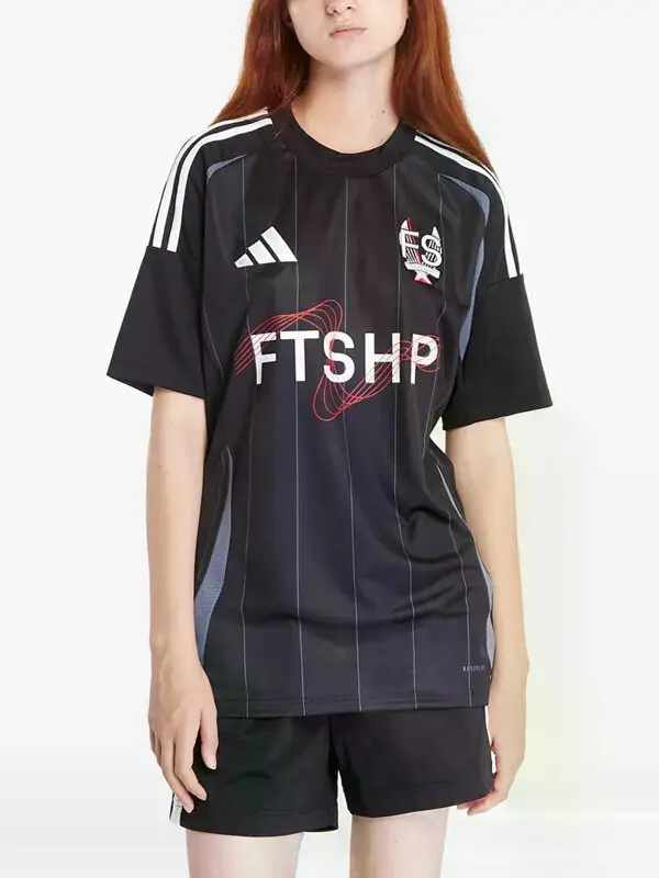 Adidas X Footshop Euro 96 Pinstripe T-shirt - Black