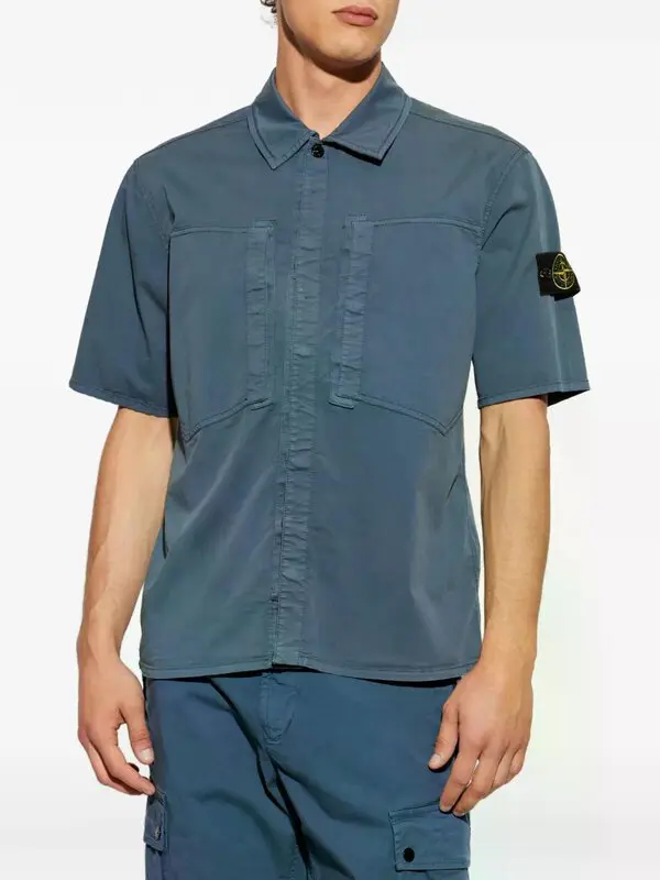 Stone Island Logo-patch Short-sleeved Shirt